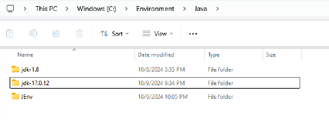 Win11使用JEnv管理多版本jdk